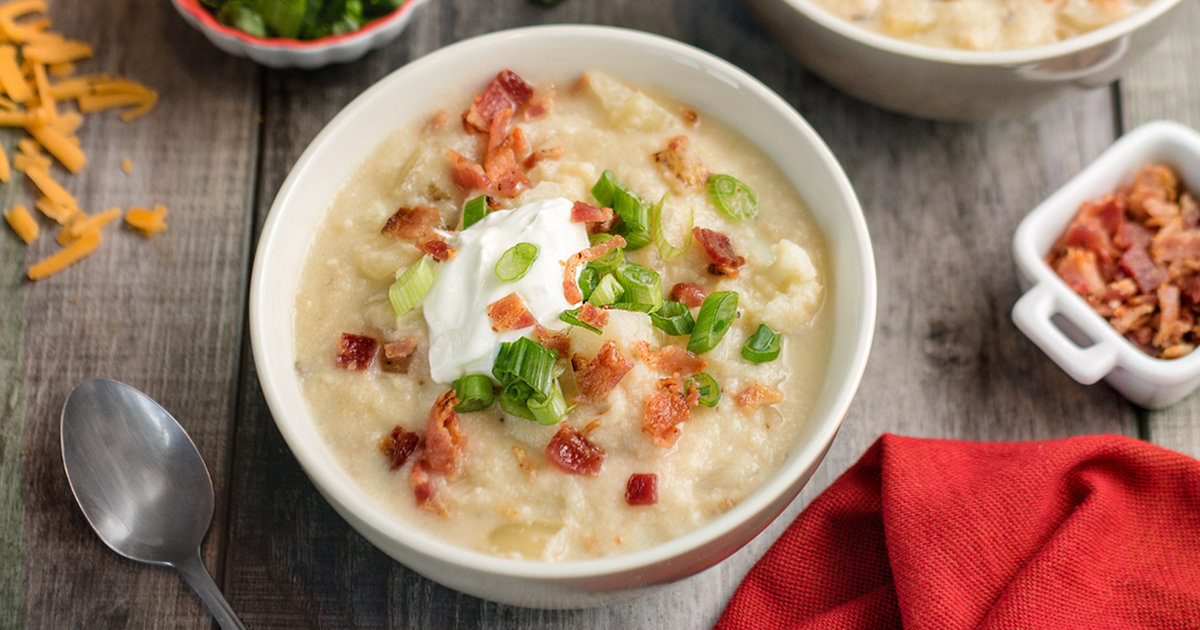 Loaded Cauliflower Soup + More Healthy Soup Recipes | Hungry Girl