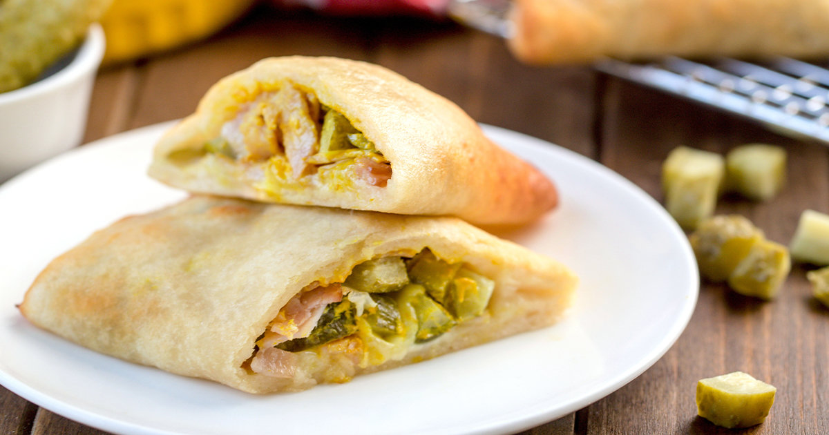 Healthy 6-Ingredient Cuban Sandwich Pockets | Hungry Girl