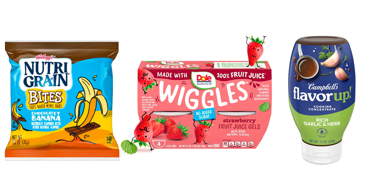 No-Sugar-Added Fruit Snacks, Mini Nutri-Grain Bars, Flavor Concentrate ...