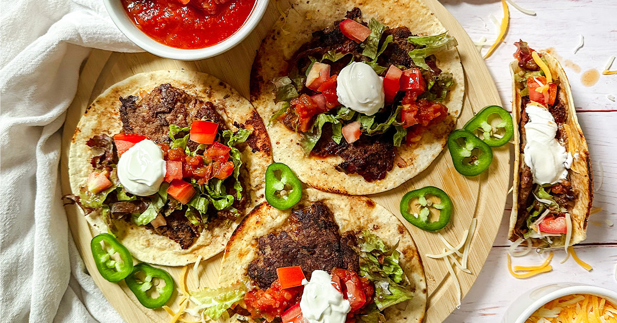 Healthy Smashed Tacos Recipe | Hungry Girl