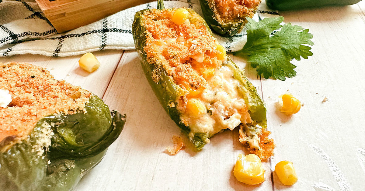 Baked Mexican Street Corn Jalapeño Poppers Recipe | Hungry Girl