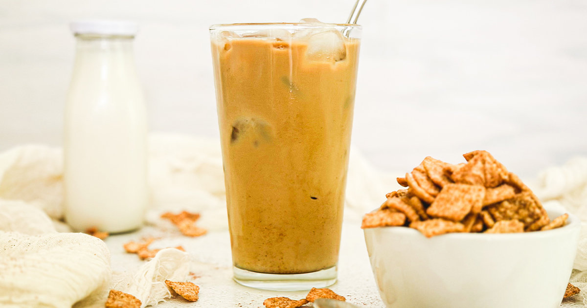 DIY Iced Cereal Milk Latte Recipe | Hungry Girl