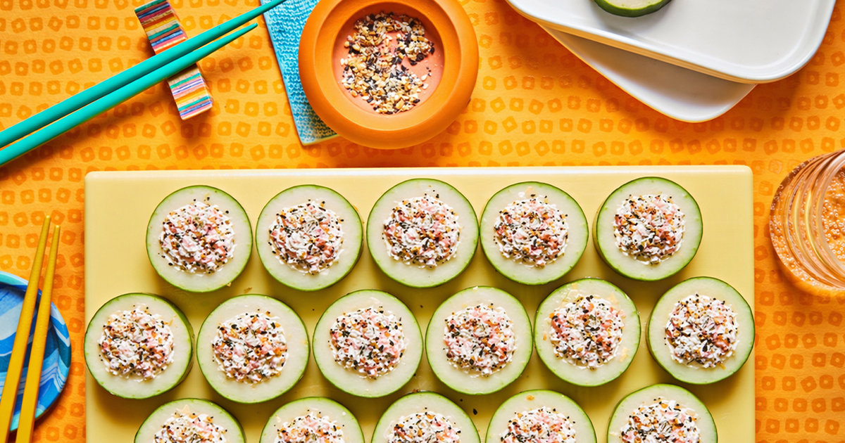 Low-Carb Smoked Salmon Cucumber Roll Recipe | Hungry Girl