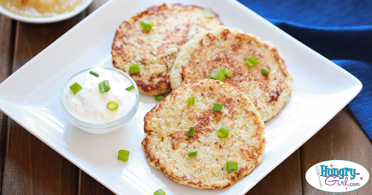 Healthy Cauliflower Latke Recipe | Hungry Girl