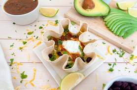 10-Minute Cheese & Bacon Breakfast Quesadilla Recipe | Hungry Girl