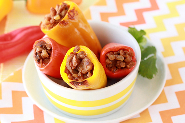 Mini Stuffed Peppers | Hungry Girl