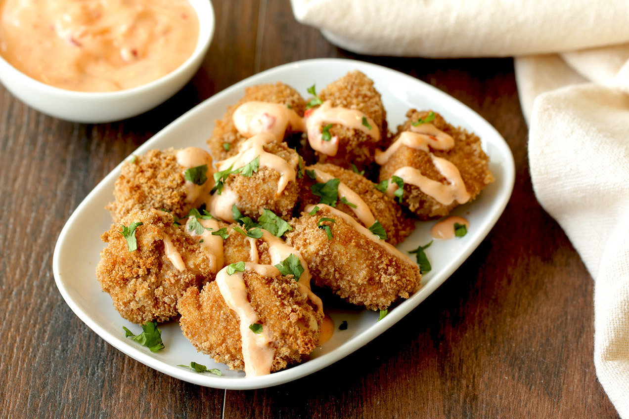 Healthy Big Bang Bang Chicken Nuggets Recipe | Hungry Girl