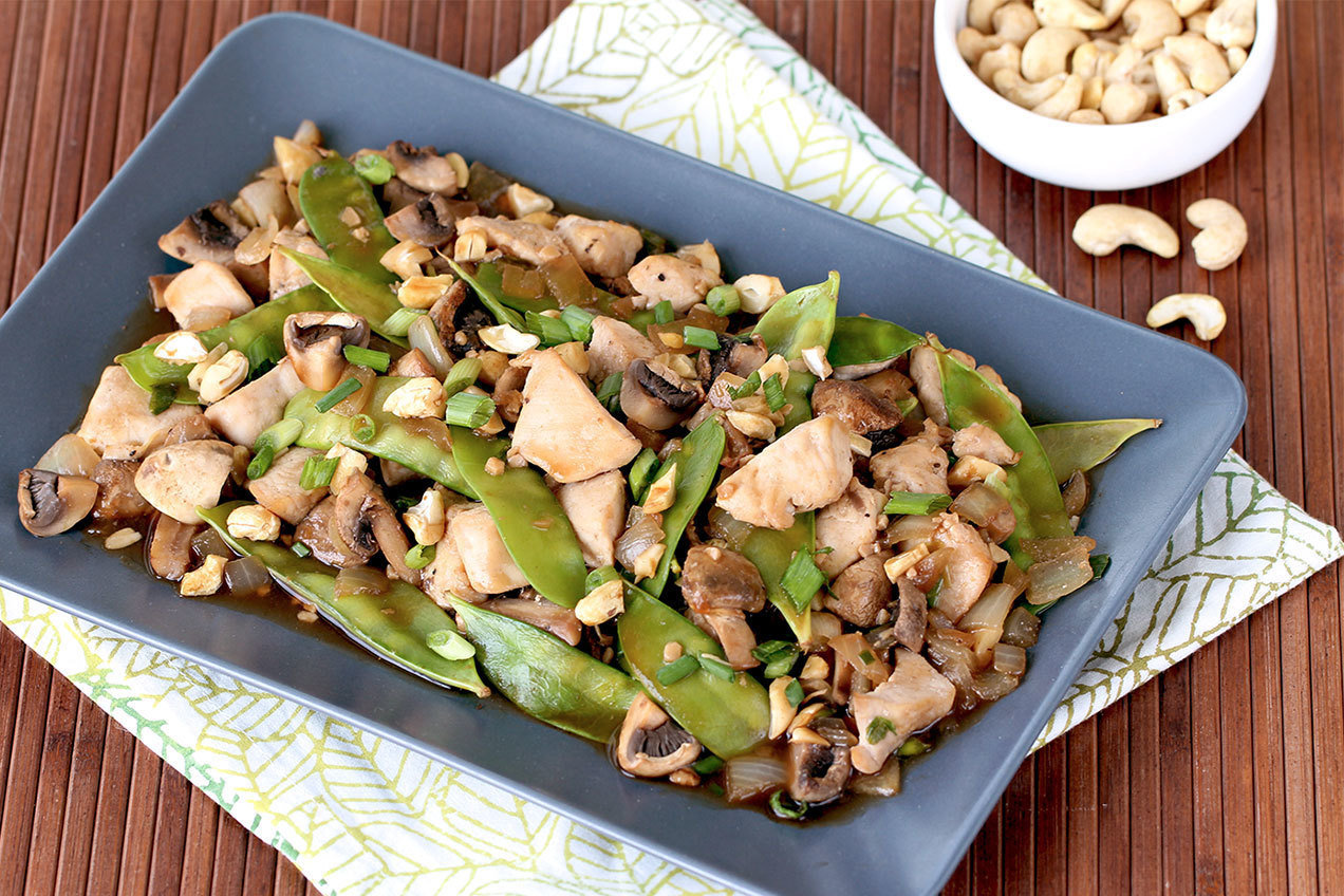 Healthy Sheet-Pan Cashew Chicken Recipe | Hungry Girl