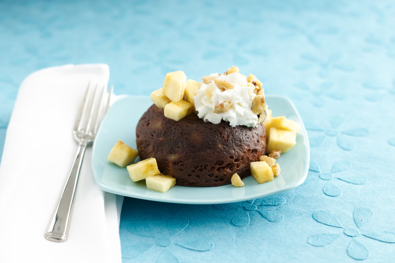 Microwave Chocolate Banana Cake in a Mug Recipe | Hungry Girl