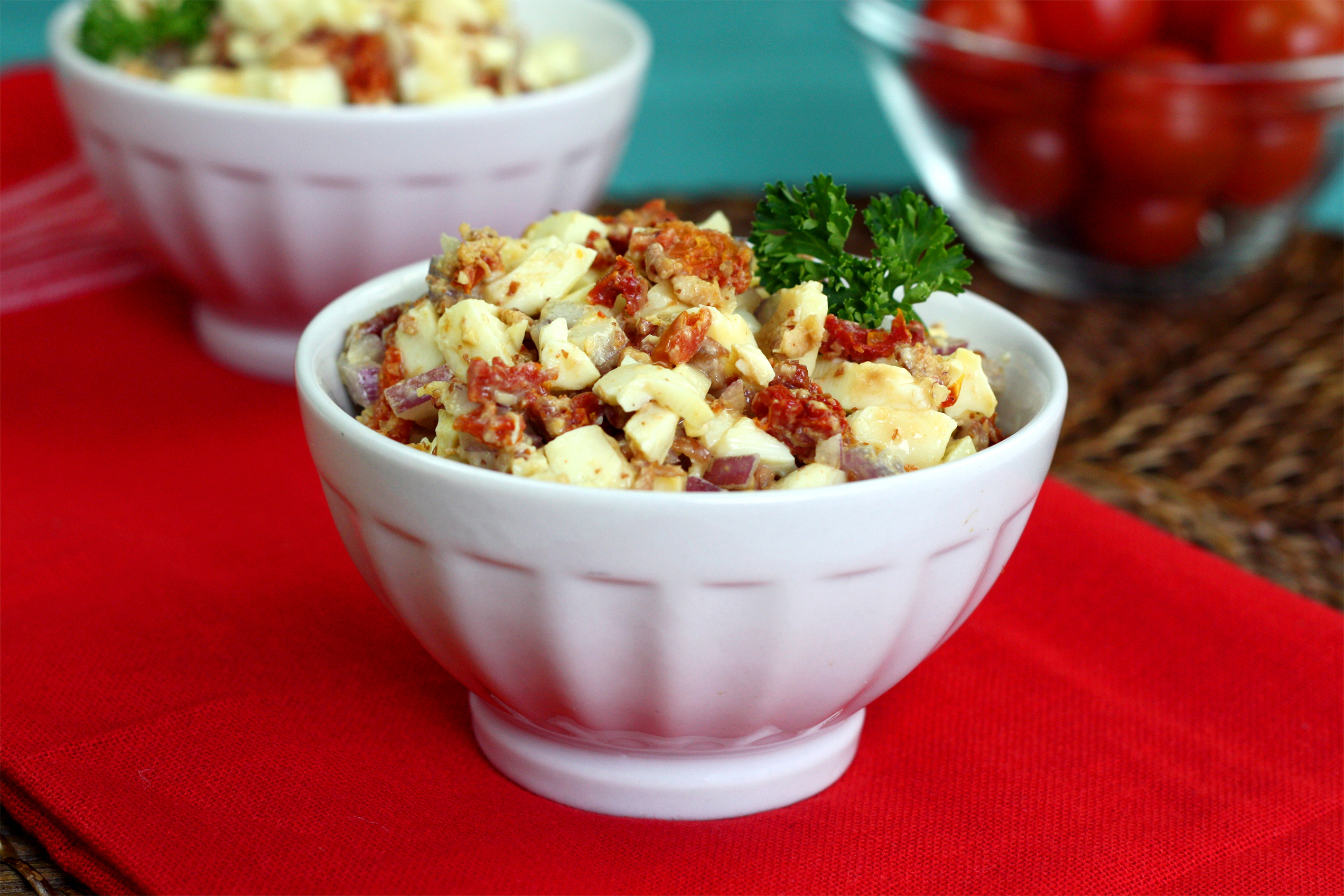 No-Fakin' Bacon Egg White Salad | Hungry Girl