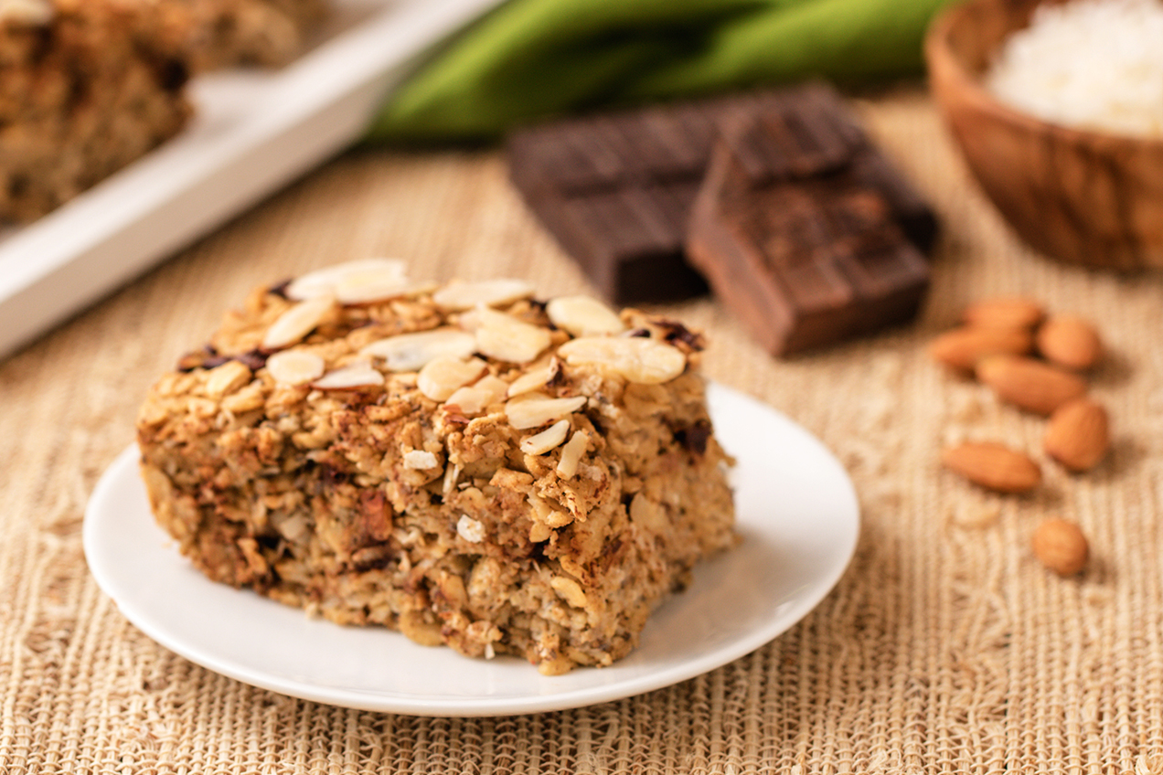 Chocolate Coconut Oatmeal Bake | Hungry Girl