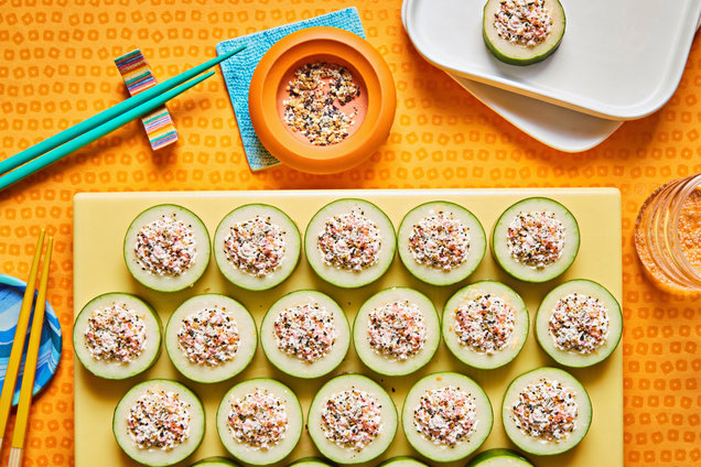 Low-Carb Smoked Salmon Cucumber Roll Recipe | Hungry Girl