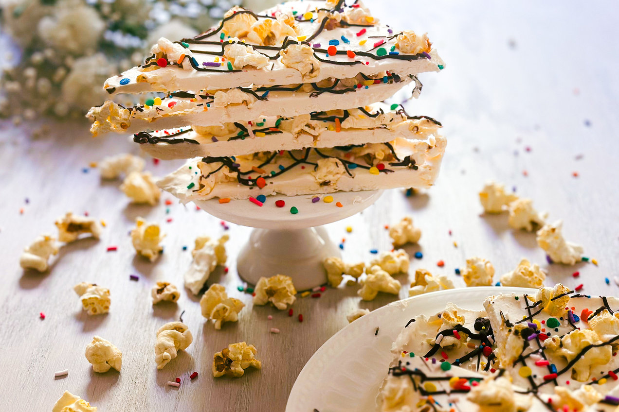 Healthy Birthday Frozen Yogurt Bark Recipe | Hungry Girl
