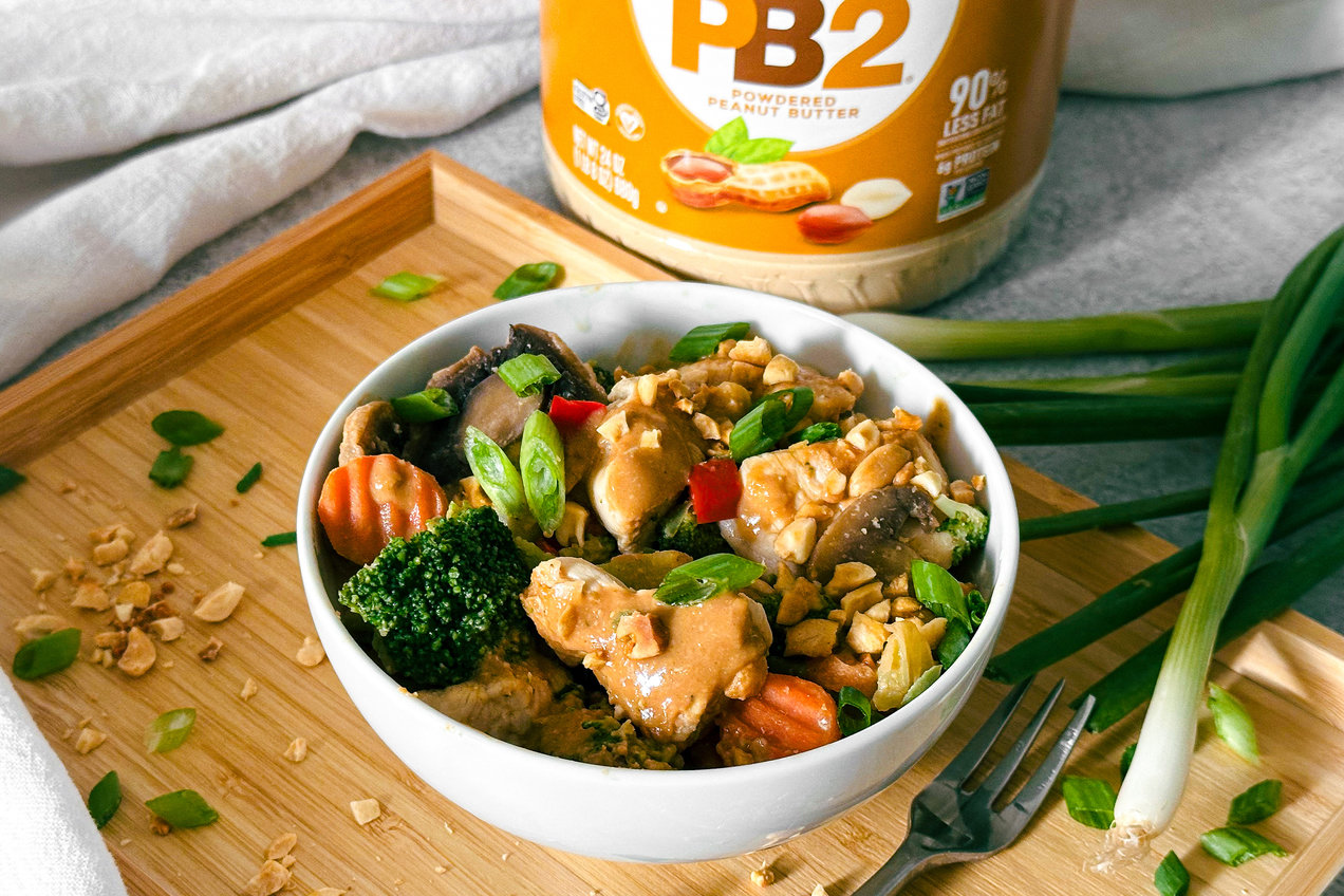 PB2 Powdered Peanut Butter + 15-Minute Peanut Chicken Stir-Fry Recipe ...