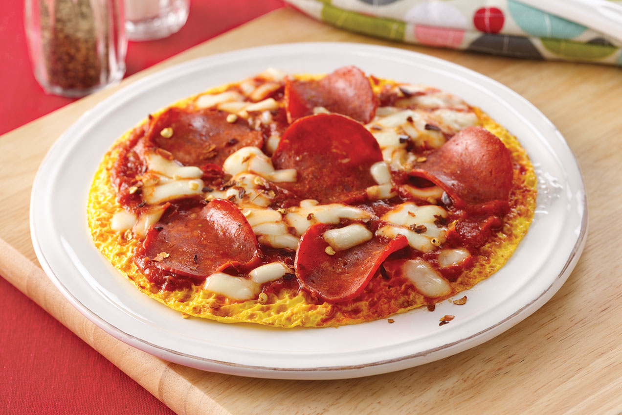 Pepperoni Breakfast Pizza | Hungry Girl